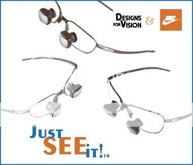 Designs For Vision 2.5x dental loupes in Nike Pounce Frame | Student ...